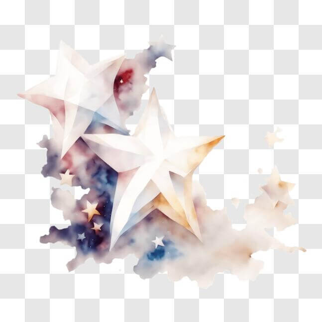 Download Abstract Art: Floating Stars in a Starry Sky PNGs Online ...