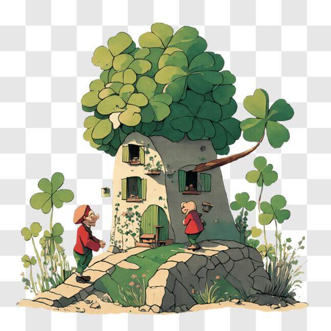 Download Cartoon Illustration of a House in Ireland PNGs Online ...