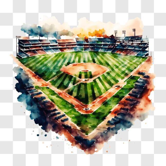 Download Empty Baseball Field with Cars in the Background PNGs Online ...