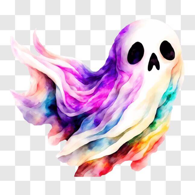 Download Colorful Painted Ghost Decoration for Halloween and Holidays ...
