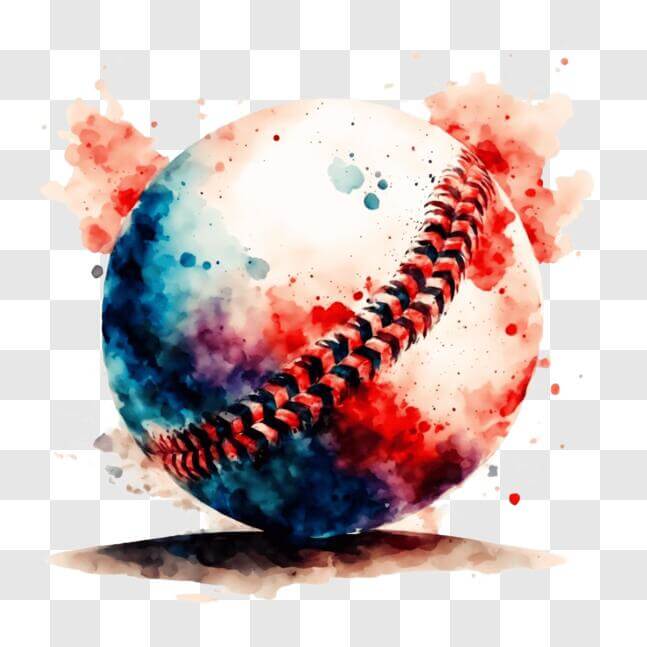 Download Colorful Baseball with Paint Splashes PNGs Online - Creative ...