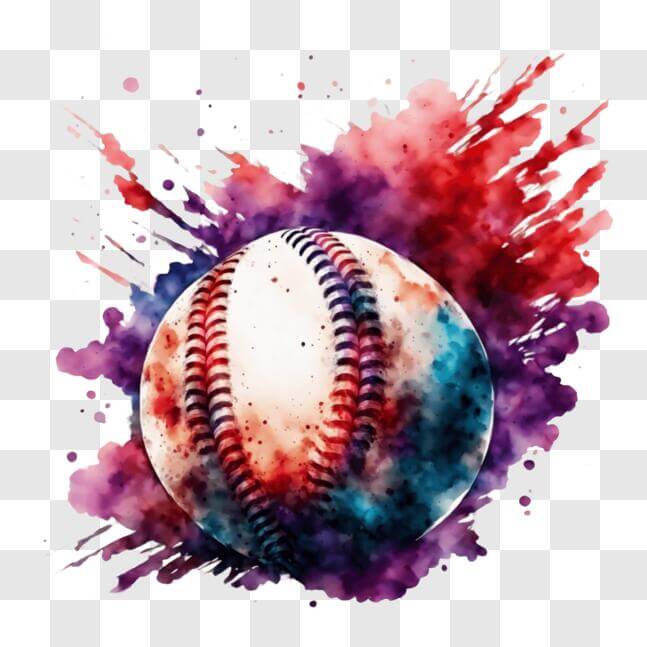 Download Colorful Baseball Art PNGs Online - Creative Fabrica