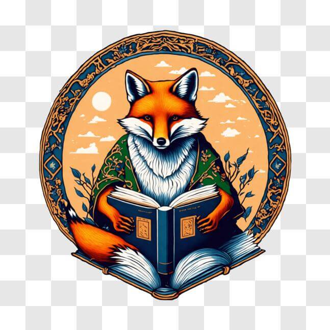 Download Fox Reading a Book - Royalty Free Illustration PNGs Online ...
