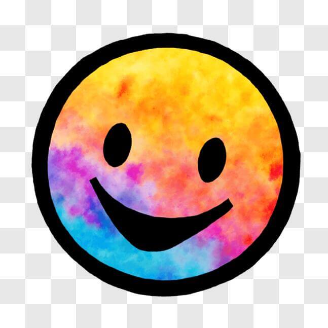 Download Colorful Smiley Face Sticker for Phone, Laptop, and ...