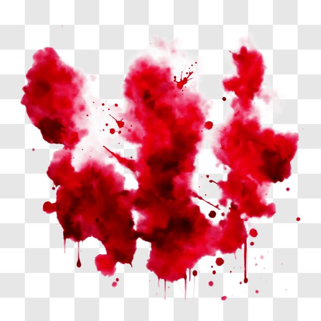 Download Abstract Red Splash of Paint on Black Background PNGs Online ...