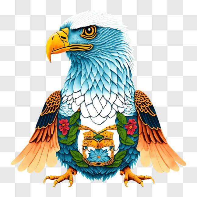 Descarga Águila Colorida con Bandera en la Cabeza - Ave Nacional de ...