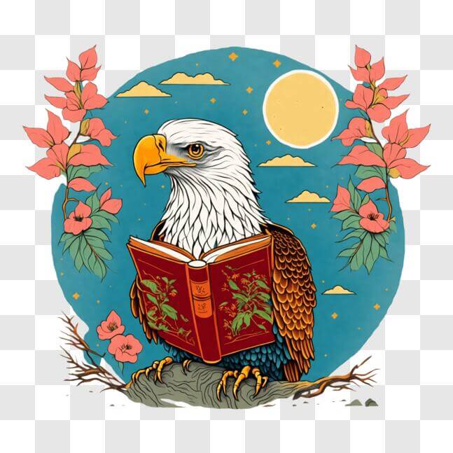 Download Eagle Reading a Book - Encouraging Reading and Education PNGs ...