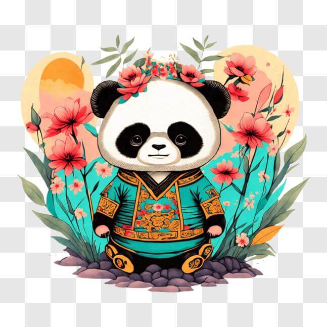 Descarga Ilustración de Oso Panda Tradicional Chino PNGs En Línea ...