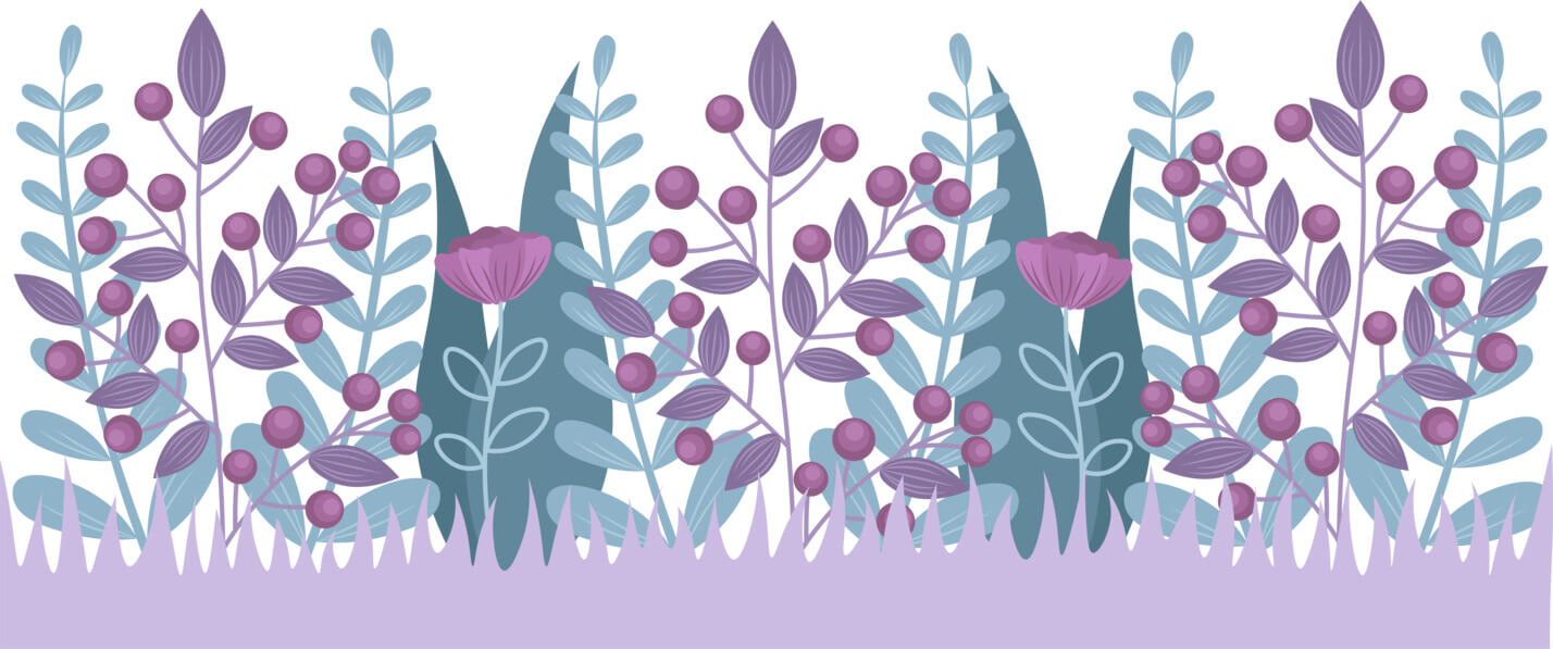 Download Colorful Floral Pattern with Purple Flowers and Grasses ...