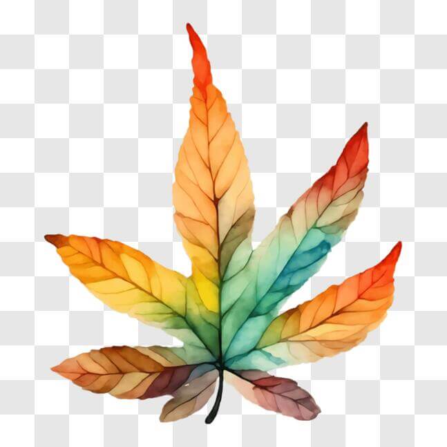 Download Colorful Marijuana Leaf Artwork PNGs Online - Creative Fabrica