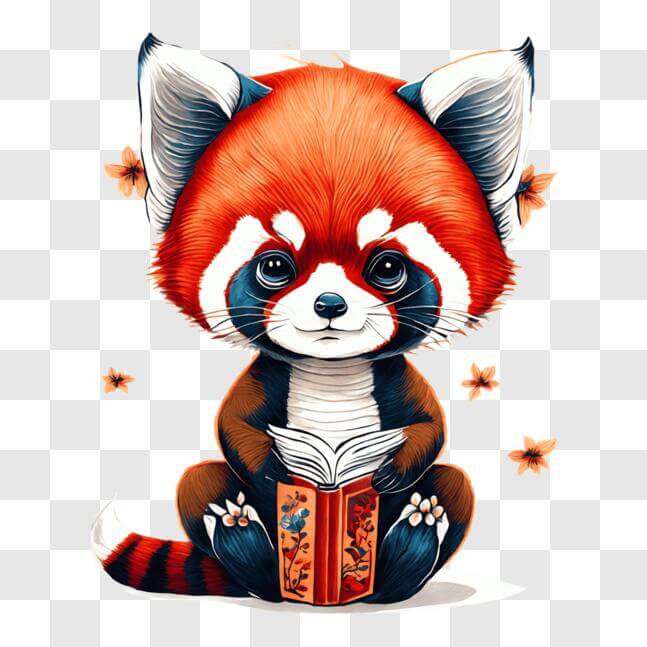 Download Red Panda Reading a Book - Promoting Children's Literacy PNGs ...