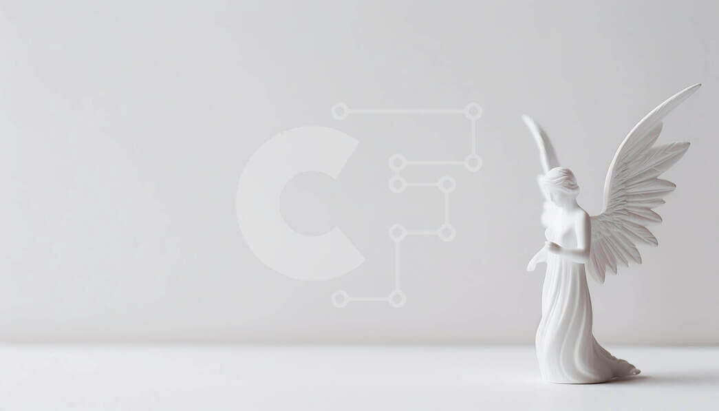 Elegant White Angel Figurine stock photo | Creative Fabrica