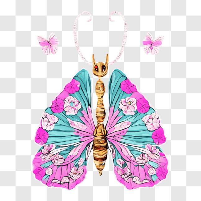 Download Colorful Butterfly Illustration of Respiratory System PNGs ...