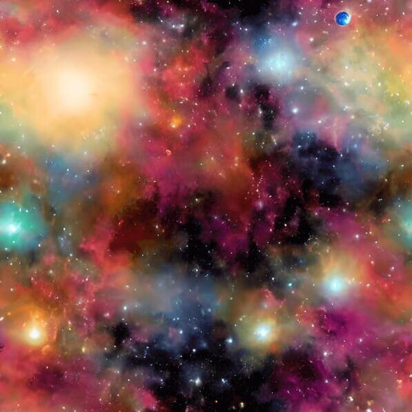 Download Colorful Space with Stars, Galaxies, Planets, and Celestial ...