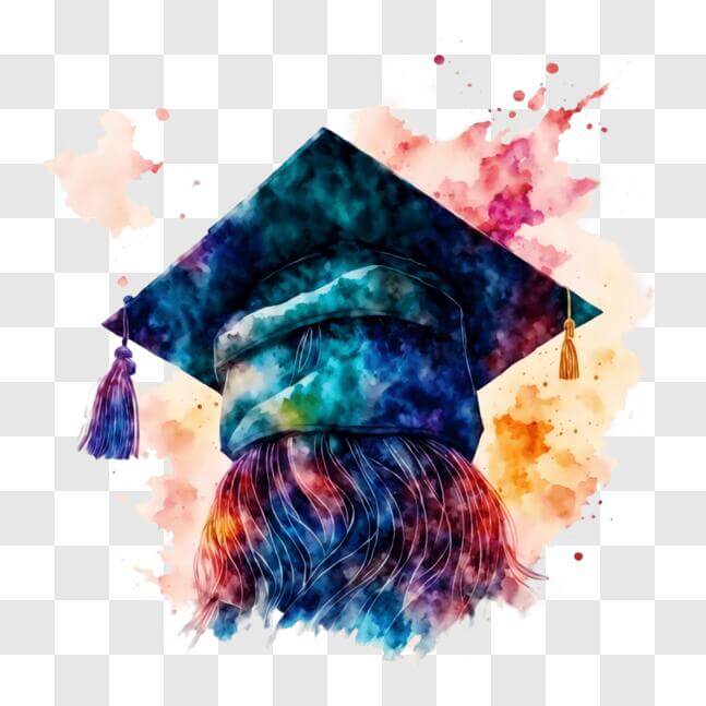 Download Watercolor Painting of a Female Graduate PNGs Online ...