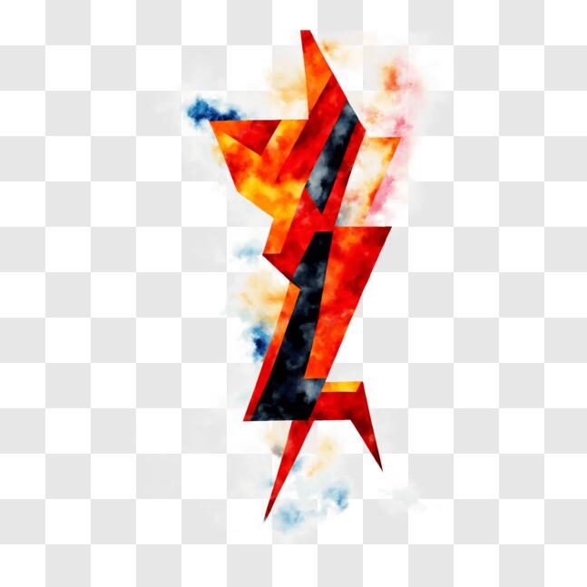 Download Abstract Art with Lightning Bolt and Letter Z PNGs Online ...