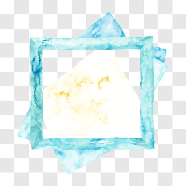 Download Watercolor Paper Frame with White Paper Overlay PNGs Online ...