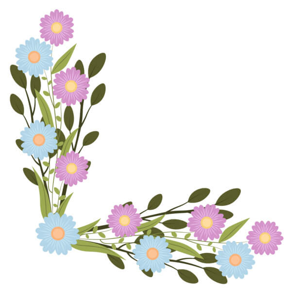 Download Floral Alphabet Letter "L" on White Background Borders ...