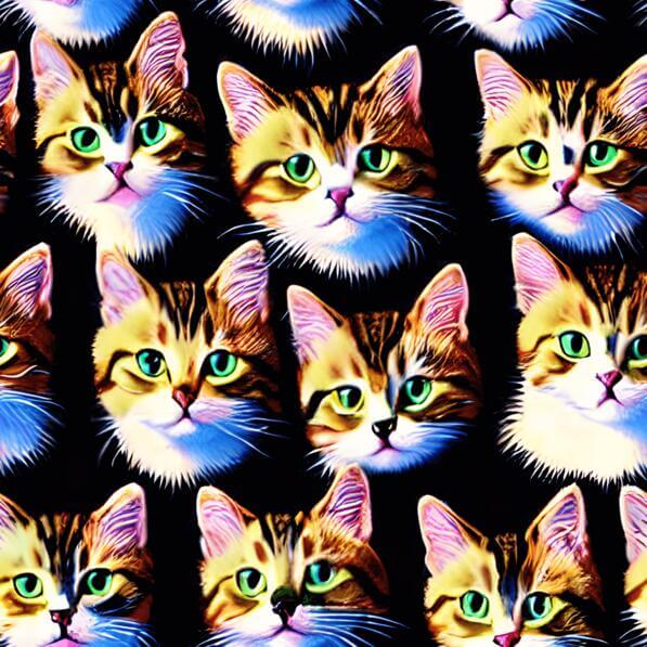 Download Abstract Cat Pattern with Bright Green Eyes Patterns Online ...