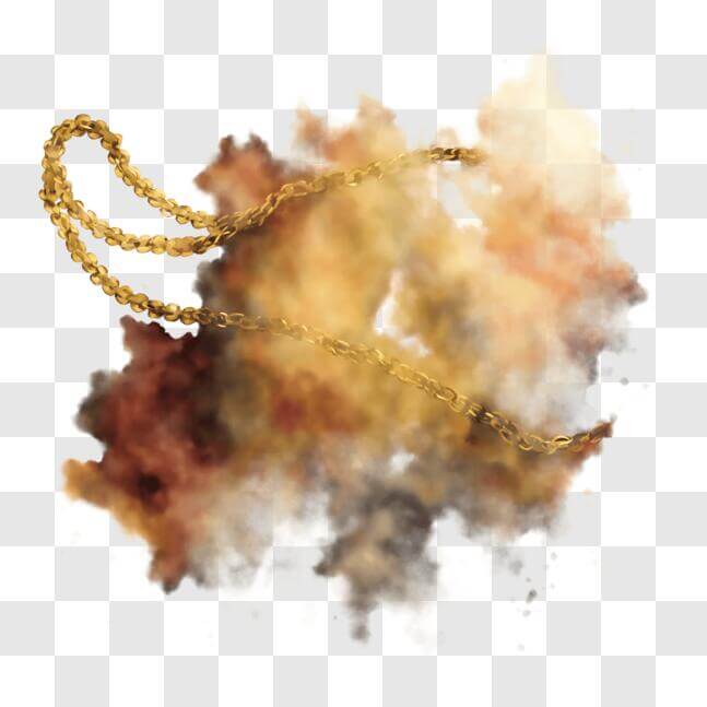 Download Abstract Painting with Gold Chain Overlay PNGs Online ...