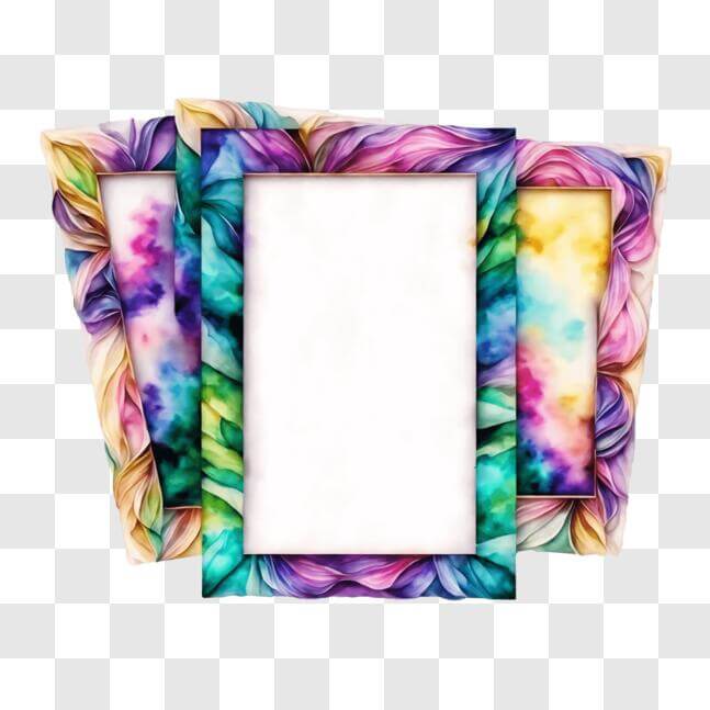 Download Colorful Floral Frames for Photos and Artwork PNGs Online ...
