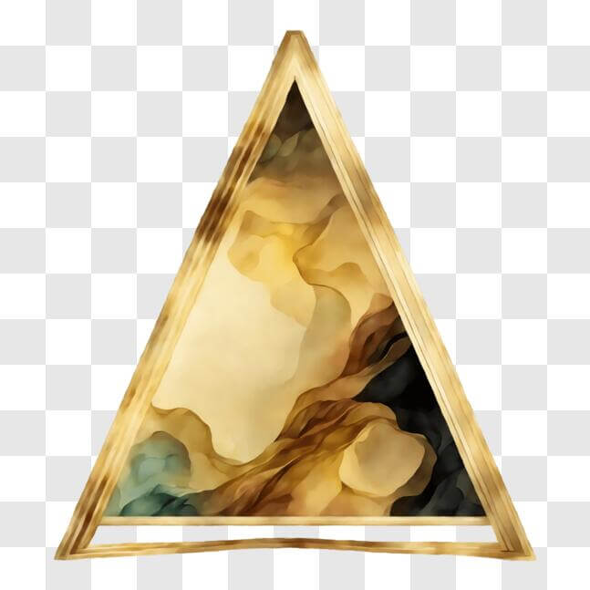 Download Abstract Gold Triangle with Text Overlay PNGs Online ...