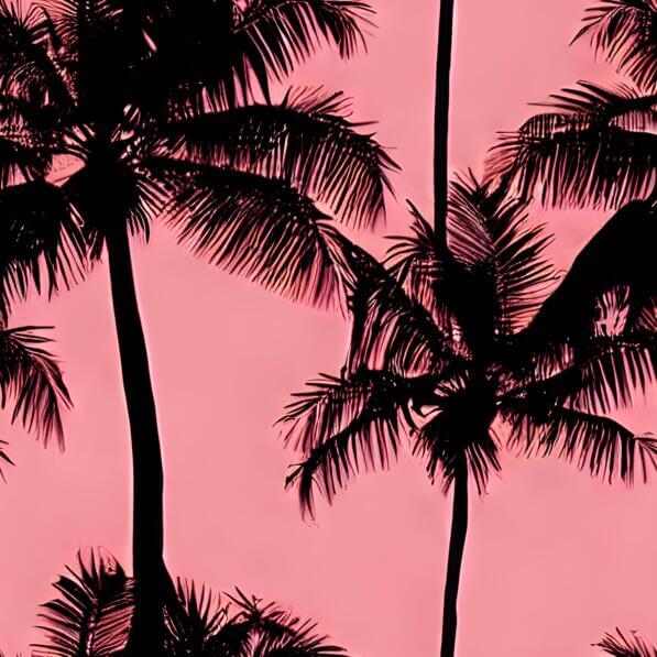 Download Silhouetted Palm Trees on Pink Background Patterns Online ...