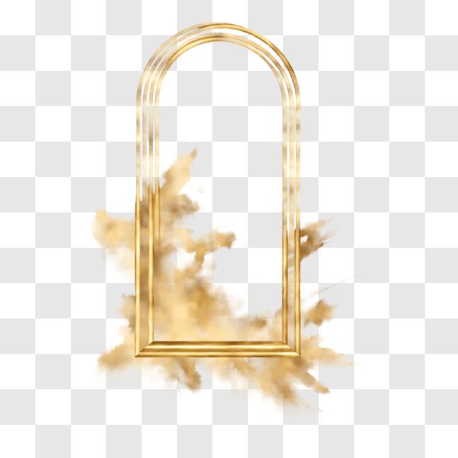 Download Gold Frame with Paint Splashes - Ornament and Decorative ...