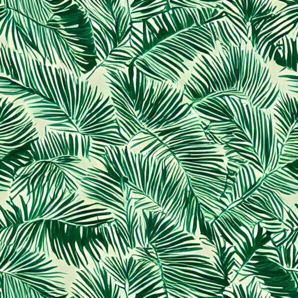 Download Tropical Palm Leaves Seamless Pattern - Royalty Free Vector ...