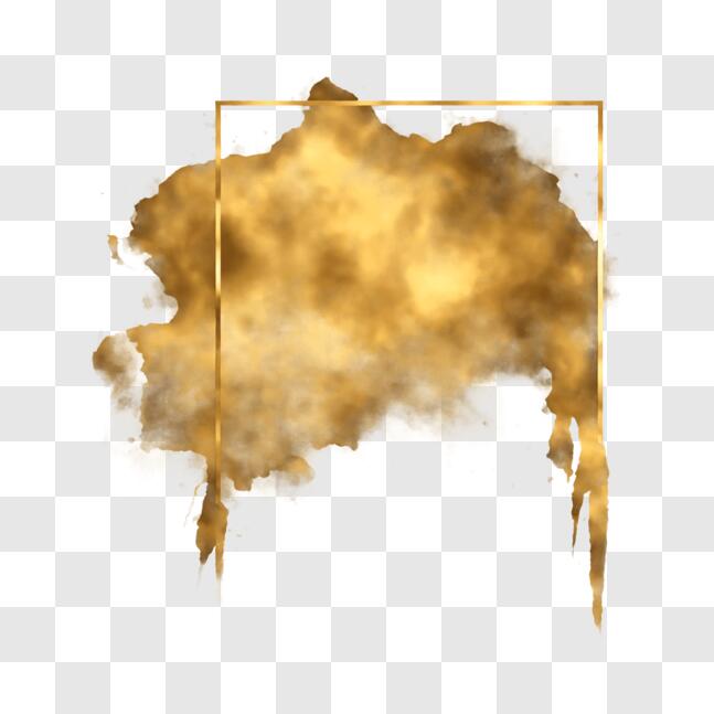 Download Abstract Gold Smoke Cloud on Black Background PNGs Online ...