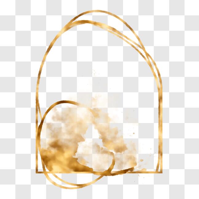 Download Abstract Gold Frame with Clouds, Smoke, and Dust on Black ...