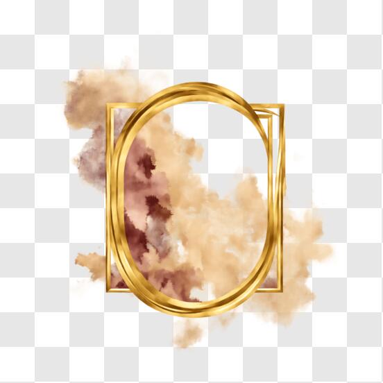 Download Gold Watercolor Frame for Wedding Invitations and Decorative ...