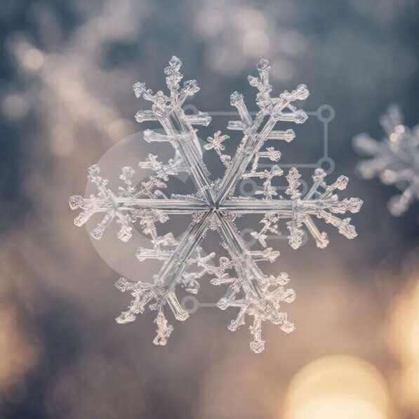 Beautiful Snowflake in Crystalline Form stock photo | Creative Fabrica
