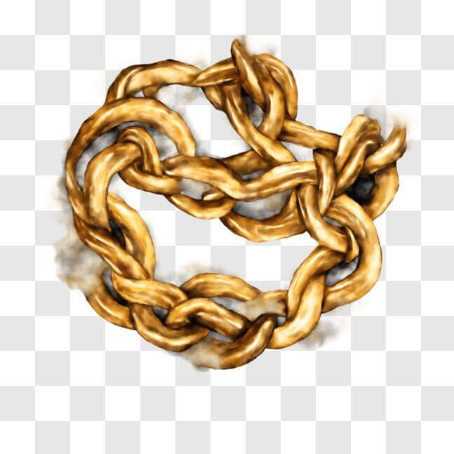 Download Gold chain wrapped around itself PNGs Online - Creative Fabrica