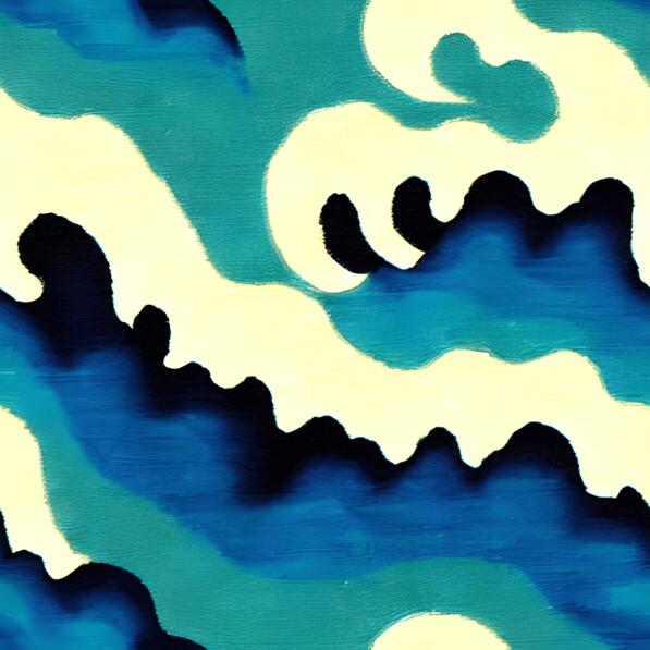 Download Abstract Painting of Blue and White Waves Patterns Online ...