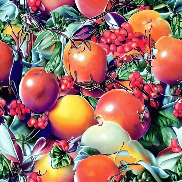Download Colorful Fruits and Vegetables Painting Patterns Online ...