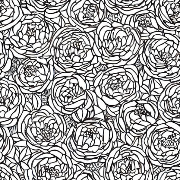 Download Seamless Black and White Peony Pattern Patterns Online ...
