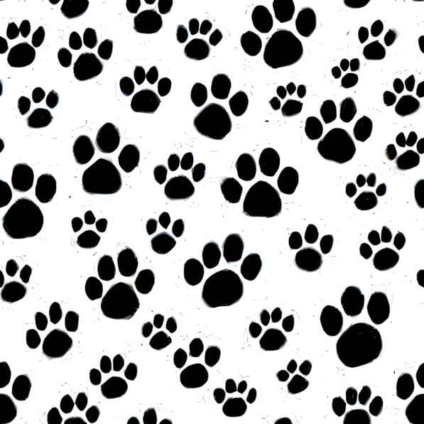 Download Seamless Pattern of Black and White Dog Paw Prints Patterns ...