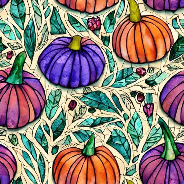 Download Fall Season Decorative Pattern with Pumpkins and Leaves ...