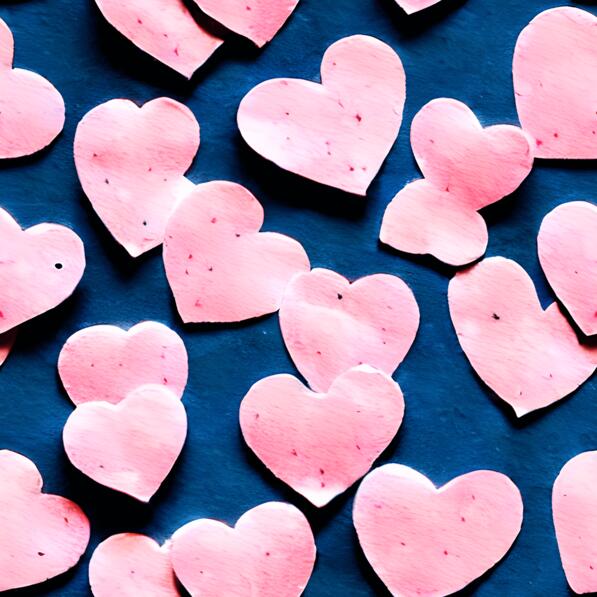 Download Pink Heart-Shaped Paper Cutouts for Valentine's Day Patterns ...