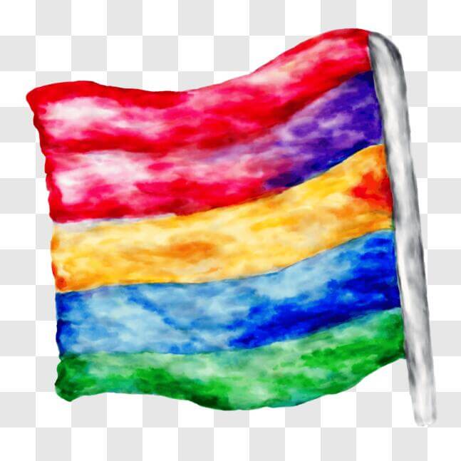 Download Colorful LGBTQ Flag Waving in the Wind PNGs Online - Creative ...