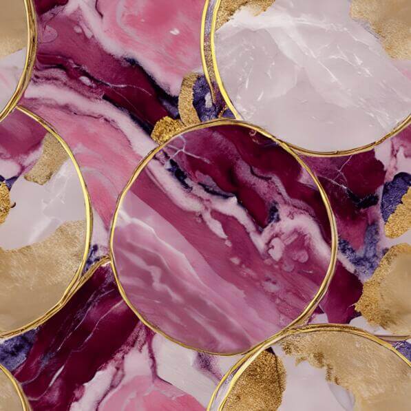 Download Pink and Gold Marble Pattern with Circular Shapes Patterns ...