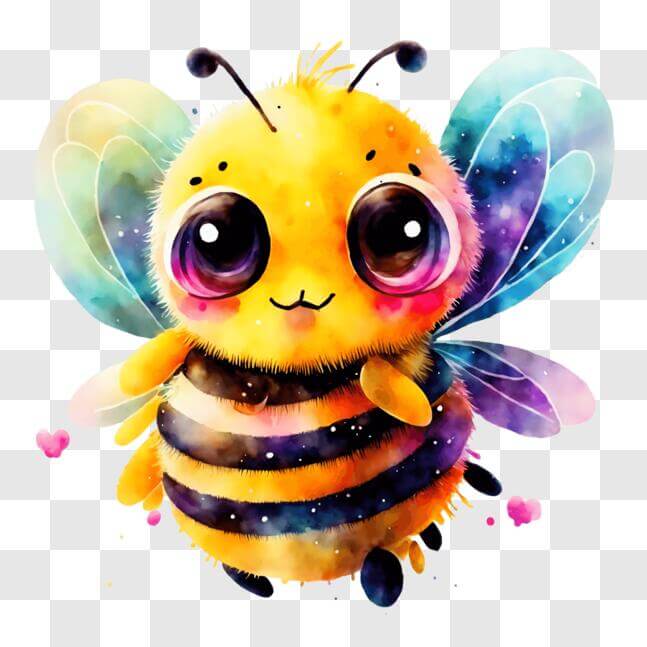 Download Cute Bee with Hearts on Face Wallpaper PNGs Online - Creative ...