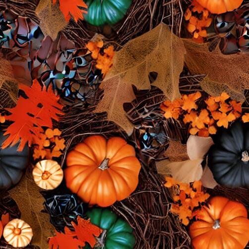Download Fall-themed Seamless Pattern with Pumpkins, Sunflowers, and ...