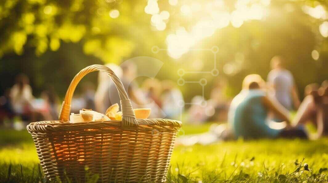 Enjoy an Outdoor Picnic with Friends stock photo | Creative Fabrica