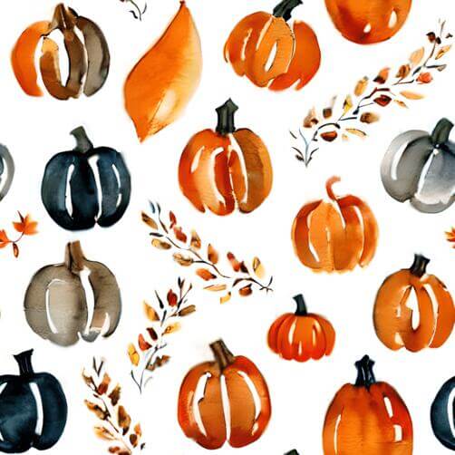 Download Fall-themed Seamless Pattern with Pumpkins, Sunflowers, and ...
