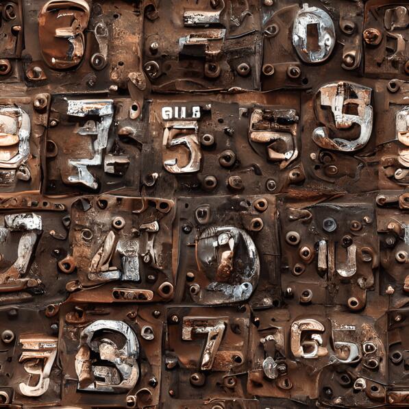 Download Rusted Metal Wall with Numbers and Letters Patterns Online ...