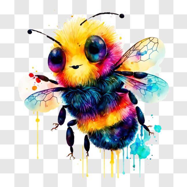 Download Colorful Bee Wall Art PNGs Online - Creative Fabrica