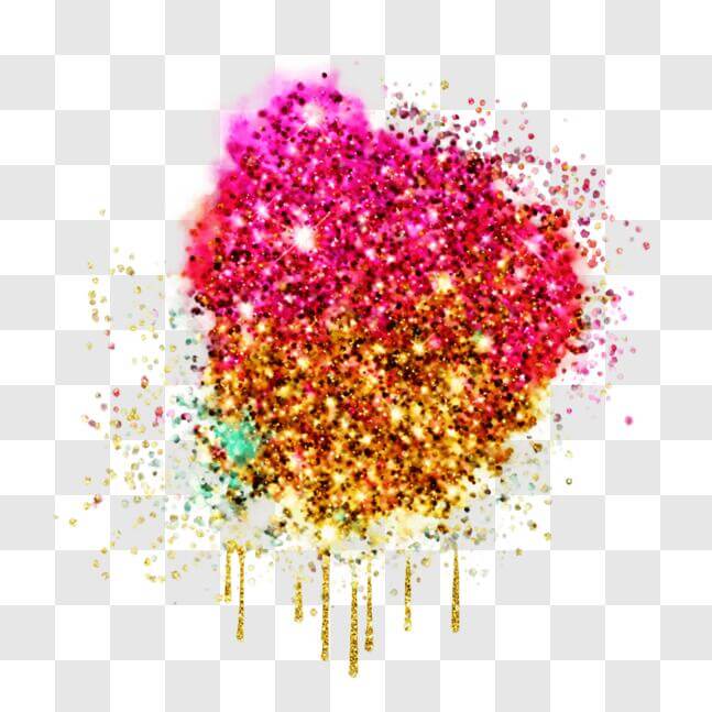 Download Colorful Glitter Explosion on Black Background PNGs Online ...