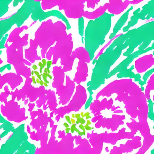 Download Floral Artwork by Lilly Pulitzer with Pink and Green Pattern ...